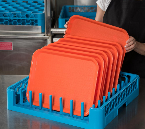 All-Purpose Peg Dish Rack 3 Open Side - SYS Crates
