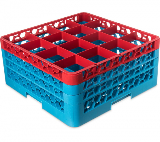 16-Compartment Standard Glass Rack - SYS Crates