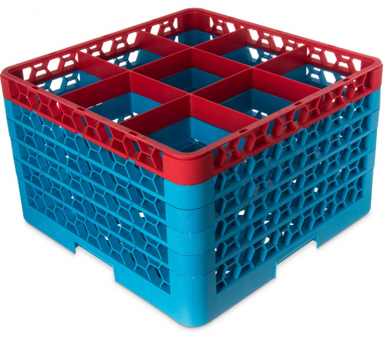 9-Compartment Standard Glass Rack - SYS Crates